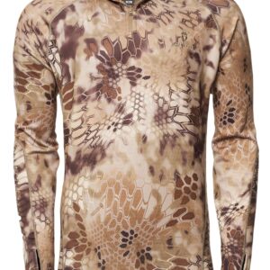 Kryptek Men's Standard Cronos Technical Camo Hunting Hoodie, Highlander, XL