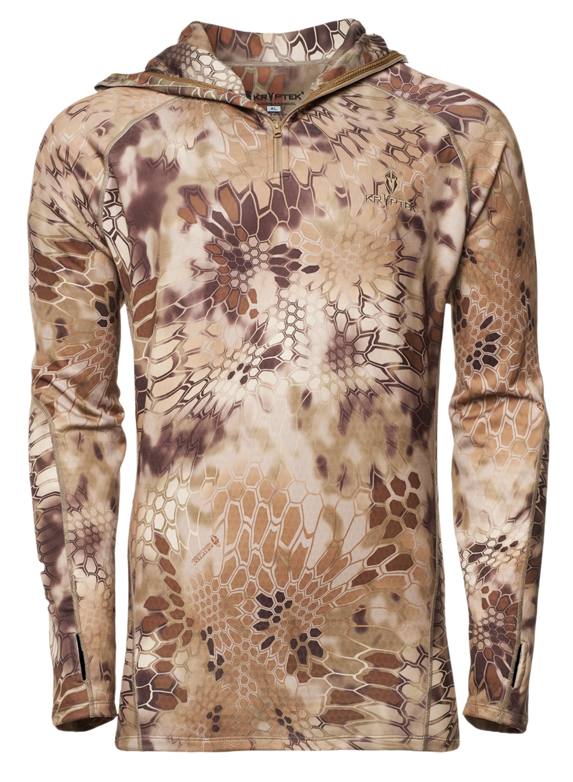 Kryptek Men's Standard Cronos Technical Camo Hunting Hoodie, Highlander, XL