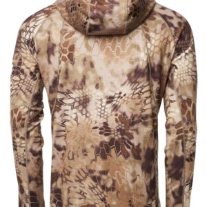 Kryptek Men's Standard Cronos Technical Camo Hunting Hoodie, Highlander, XL