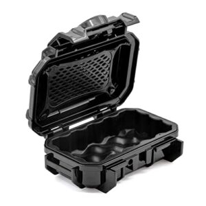 seahorse 52 portable waterproof dry box hard protective micro case - mil spec/usa made / ip67 waterproof/lockable - for earbuds, plb, iem, small medical devices, stash box