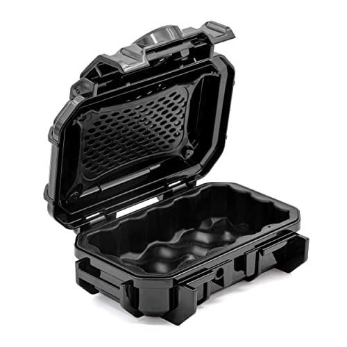 Seahorse 52 Portable Waterproof Dry Box Hard Protective Micro Case - Mil Spec/USA Made / IP67 Waterproof/Lockable - for Earbuds, PLB, IEM, Small Medical Devices, Stash Box