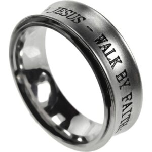 K20 2 Corinthians 5:7 Spinner Ring Jesus Walk by Faith Not by Sight Scripture (11)