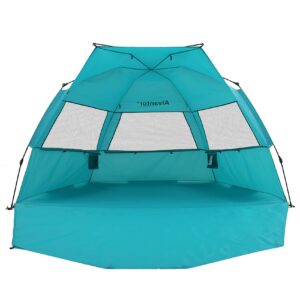 alvantor extra large beach tent super bluecoast beach umbrella outdoor sun shelter cabana automatic pop up upf 50+ sun shade portable camping fishing hiking canopy easy setup windproof patent pending