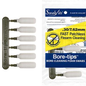 BORE-TIPS (12 Bag Case) .30cal/7.62mm Gun Cleaning by Swab-its® - Made in The USA