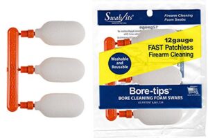 bore-tips (12 bag case) 12 gauge gun cleaning by swab-its® - made in the usa