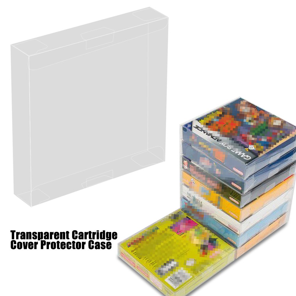 10Pcs Game Card Cartridge Case, Transparent Scratch-Proof Plastic Game Card Protective Case Intend for Nintendo Game Boy GBA Boxed Game