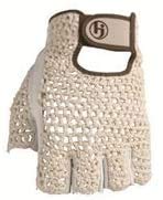 hj half finger golf glove, mens medium, fits on left hand, 3-gloves