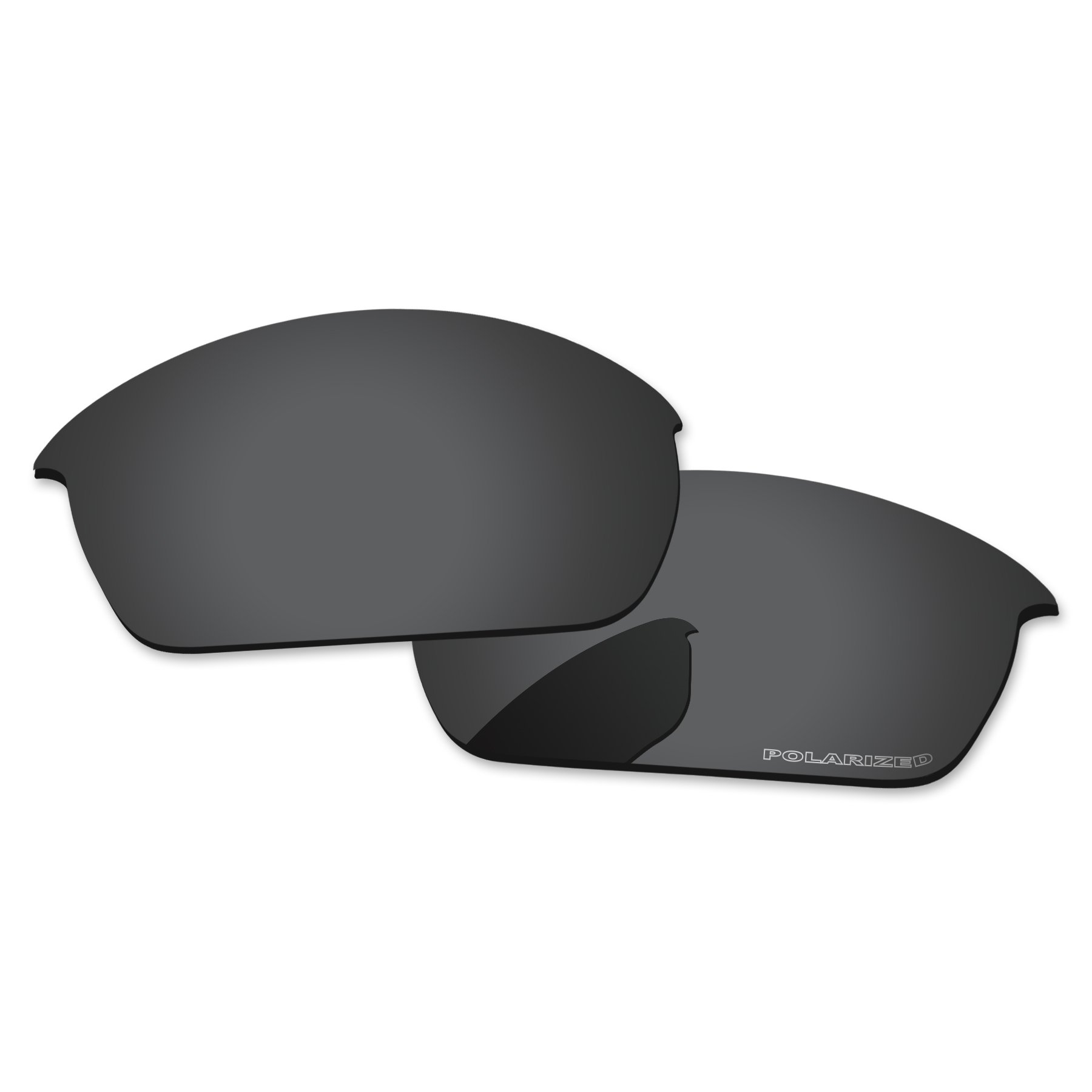 PapaViva Replacement Lenses for Oakley Flak Jacket OO9008 Sunglass Solid Black Polarized