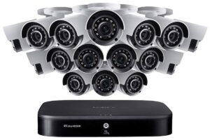 lorex 4k security camera system, 16pcs h.265 4k security cameras wired with person vehicle detection, 8mp/4k 16ch dvr with 2tb hdd for 24-7 recording, color night vision