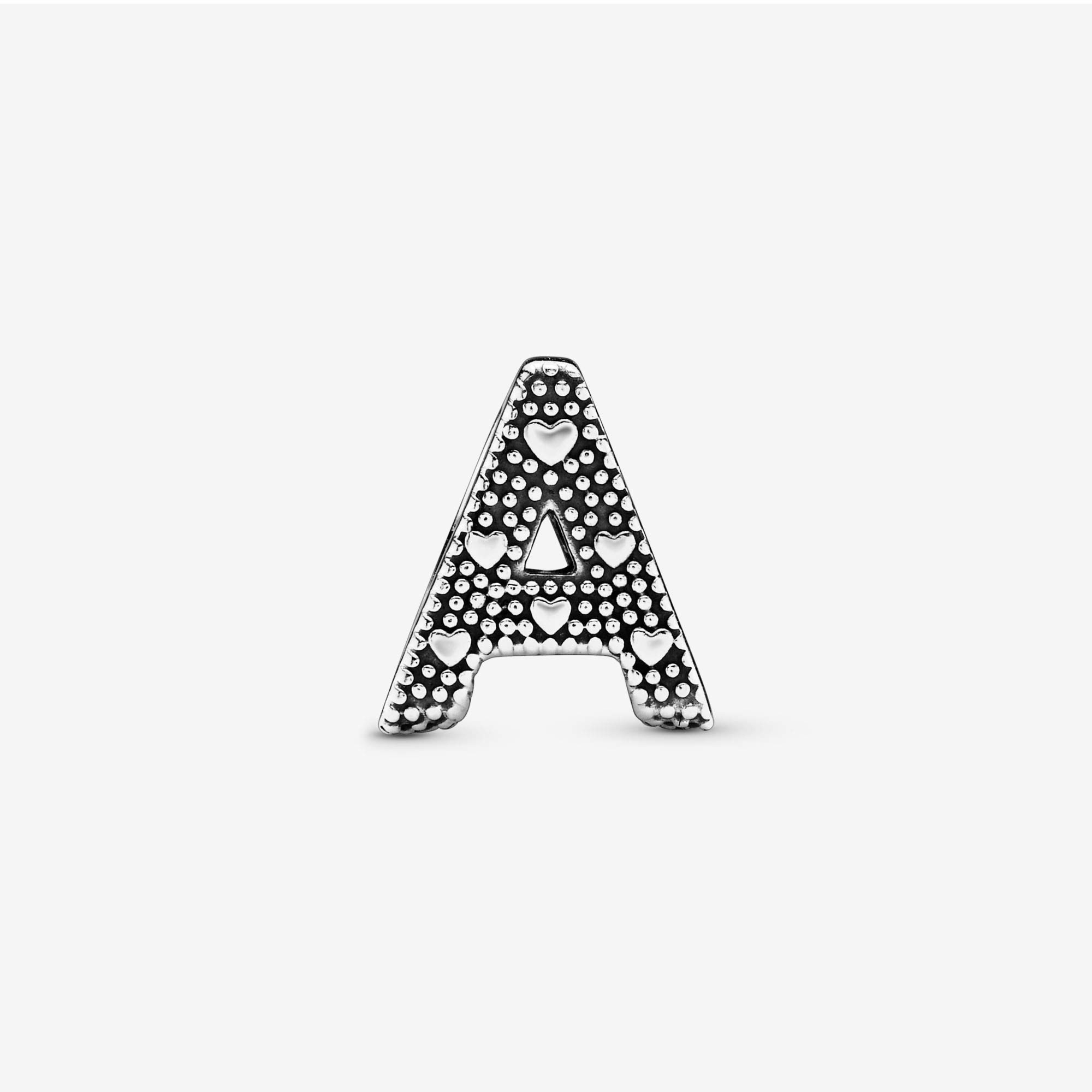 Pandora Jewelry Letter A Alphabet Charm - Beautiful Charm Letter for Pandora Charm Bracelets - Silver, No Box