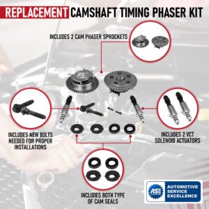 AA IGNITION Variable Camshaft Timing Cam Phaser Kit-Replaces 3R2Z6A257DA, 917-250, 3L3Z 6279-DAP, 8L3Z-6M280-B - Comp. with Ford, Lincoln&Mercury Vehicles - F-150, Expedition - Triton 5.4L, 4.6L 3V