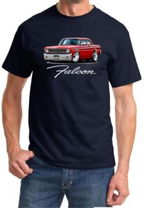 1964 ford falcon hardtop full color design tshirt large navy blue