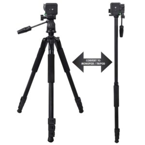 elite professional heavy duty camera tripod for dslr cameras/camcorders (80 inch)