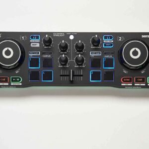 Hercules DJ DJControl Starlight | Pocket USB DJ Controller with Serato DJ Lite, Touch-Sensitive Jog Wheels, Built-in Sound Card and Built-in Light Show