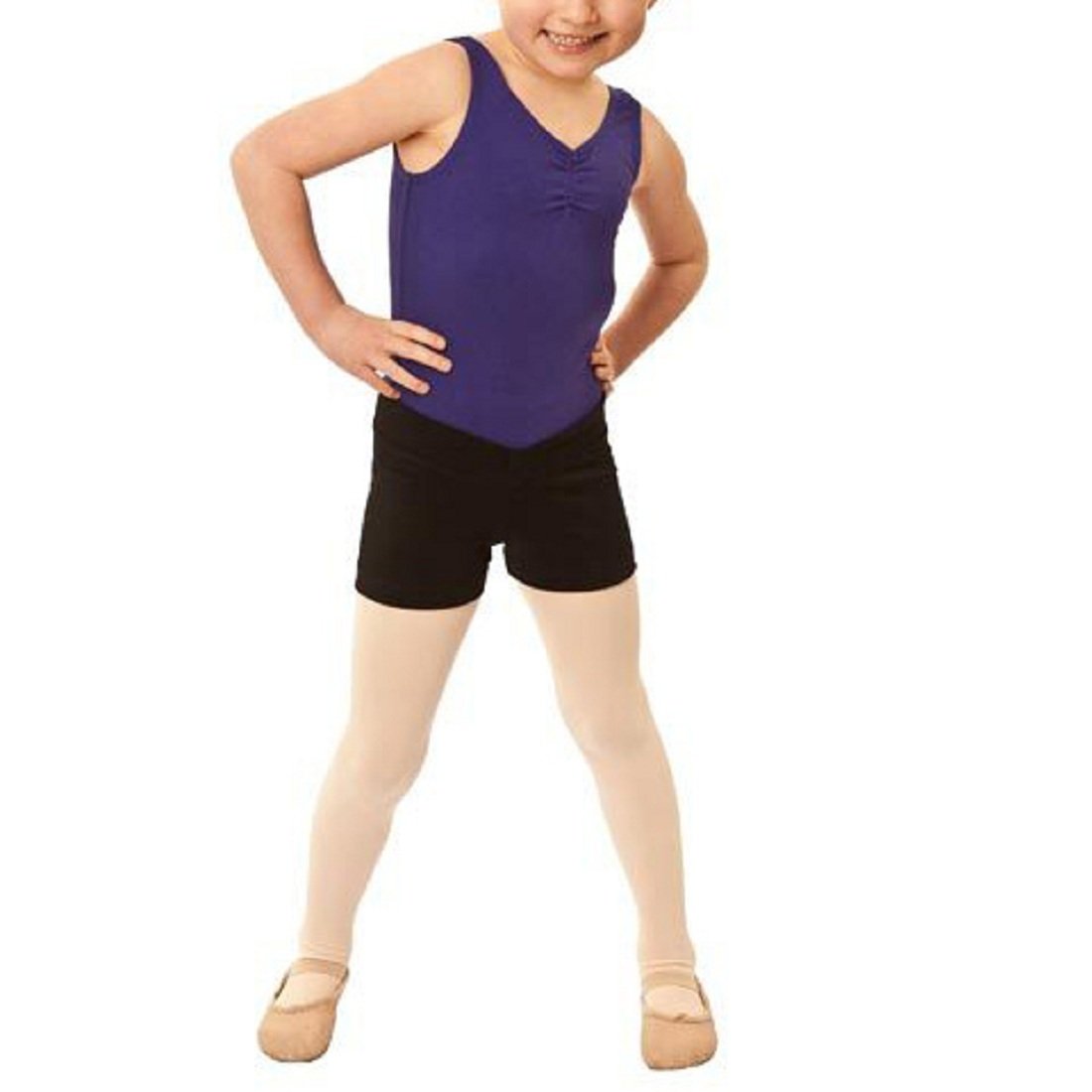 FreeNFond Girls Dance Shorts for Sports, Play Or Under Skirts, Pack of 6 Black