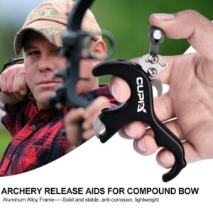 Tru Ball Three Finger Release,Bow Release,Thumb Bow Release,Archery Thumb Release,Archery Compound Release Aid Aluminum Alloy 3 Finger Grip Bow Hunting Thumb Caliper 4 Colors to