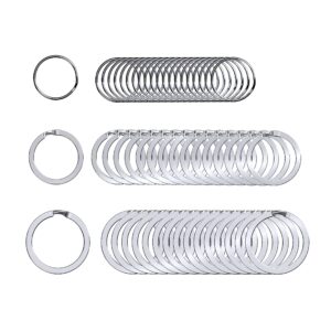 key ring 50 pcs 1.25'' -15 pcs,1'' -15pcs, 0.8''-20pcs ring flat rings split keyrings