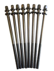 ross percussion 7/32 * 110mm tension rods for bass drum - 8 pack