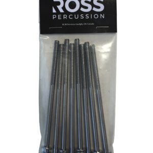 ROSS Percussion 7/32 * 110mm Tension Rods for Bass Drum - 8 Pack