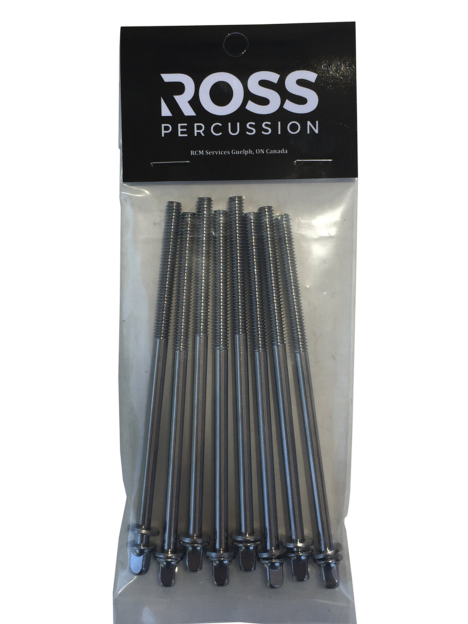 ROSS Percussion 7/32 * 110mm Tension Rods for Bass Drum - 8 Pack