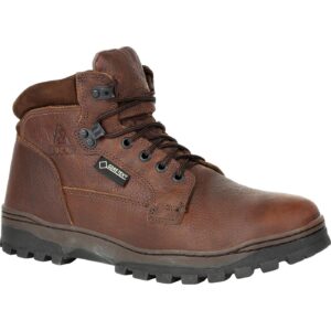 rocky outback plain toe gore-tex® waterproof outdoor boot size 11(w) brown