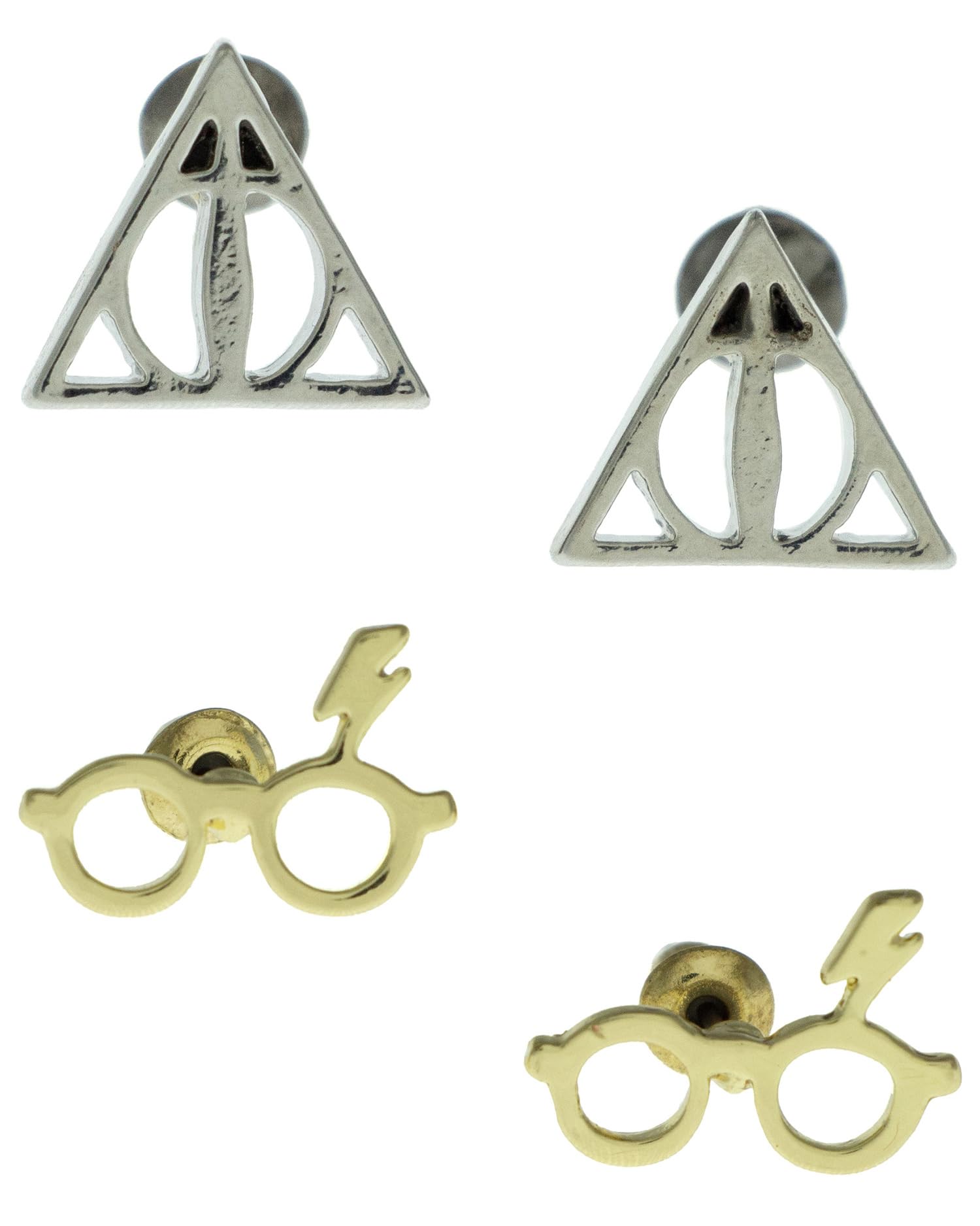 Harry Potter Earrings For Women 3 Pack Deathly Hallows, Lightning Scar, Harry Potter Wand