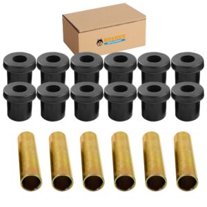 huskey ezgo txt golf cart rear leaf spring bushing kit with 6x sleeves and 12x bushings made of long lasting rubber for 1996-up. replaces oem sleeve part no#: 70289g02 and bushing part no#: 70291g0