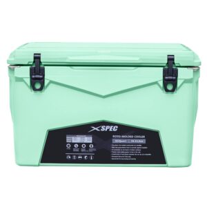 xspec 60 quart roto molded high performance camping cooler ice chest | pro tough durable outdoor ice chest, seafoam