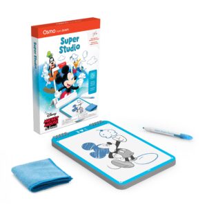 osmo - super studio disney mickey mouse & friends - ages 5-11 - learn to draw - for ipad or fire tablet educational learning games - stem toy gifts, boy & girl-ages 5 6 7 8 9 10 11(osmo base required)