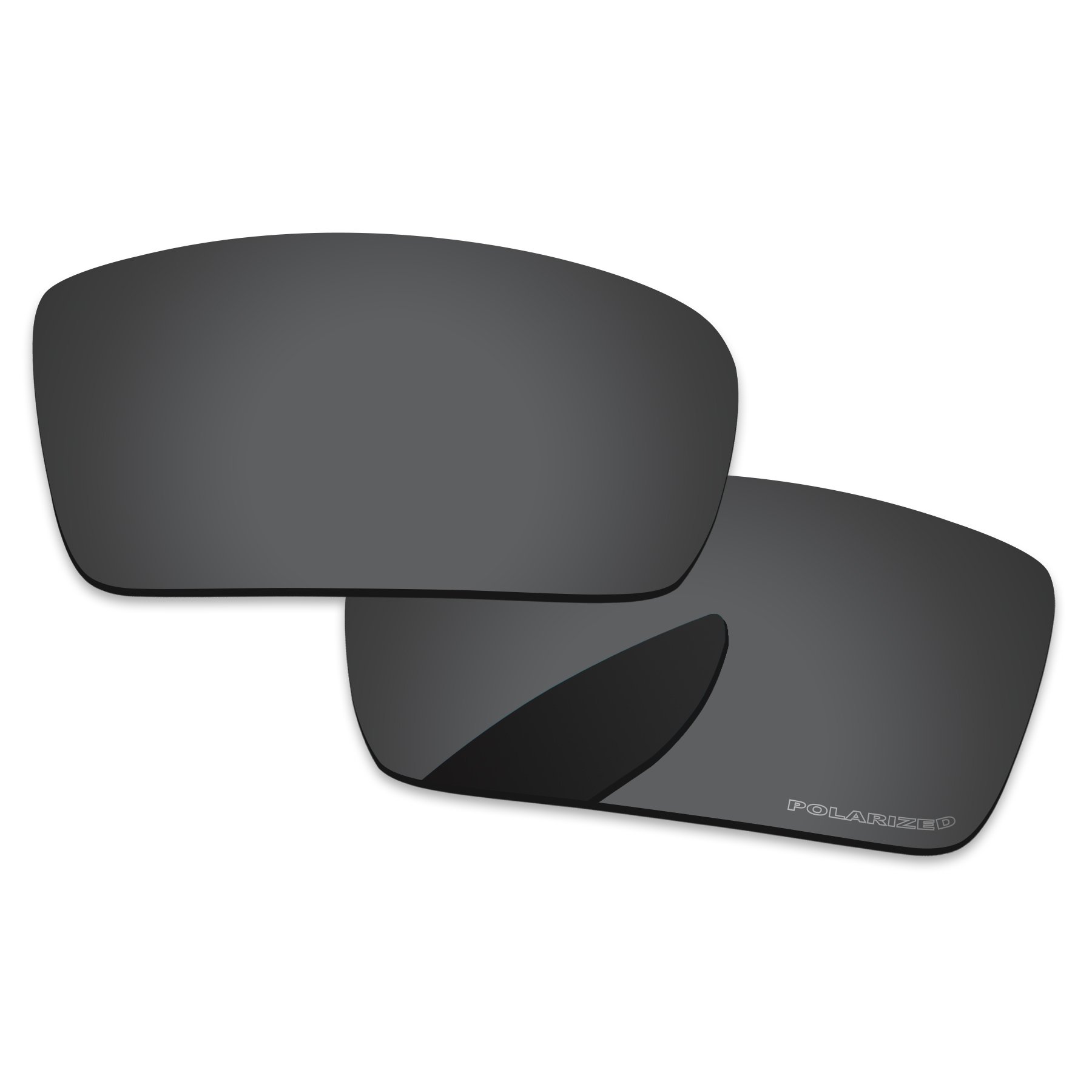 PapaViva Replacement Lenses for Oakley Gascan OO9014 Sunglass Solid Black Polarized