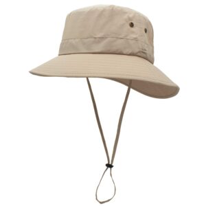 llmoway womens lightweight outdoor safari sun hat quick dry cooling fishing hat with strap khaki