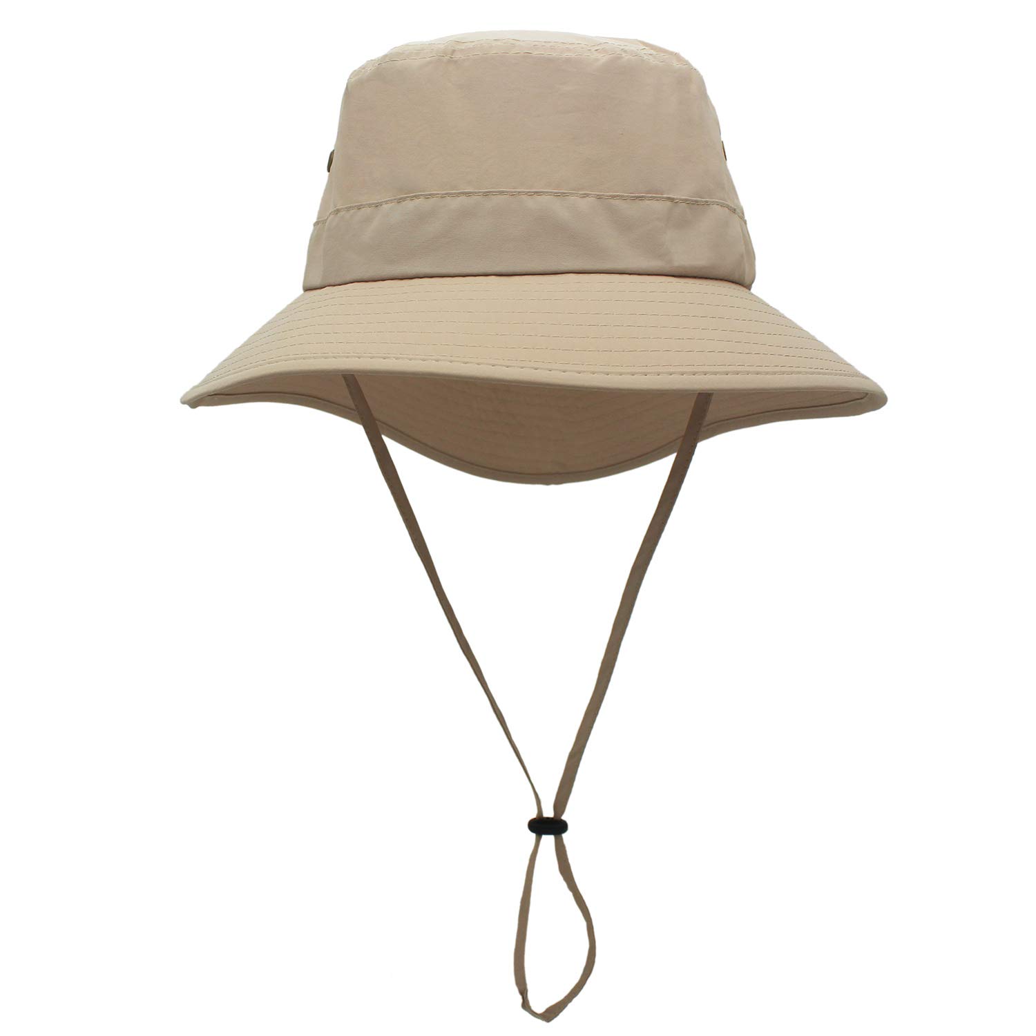 LLmoway Womens Lightweight Outdoor Safari Sun Hat Quick Dry Cooling Fishing Hat with Strap Khaki