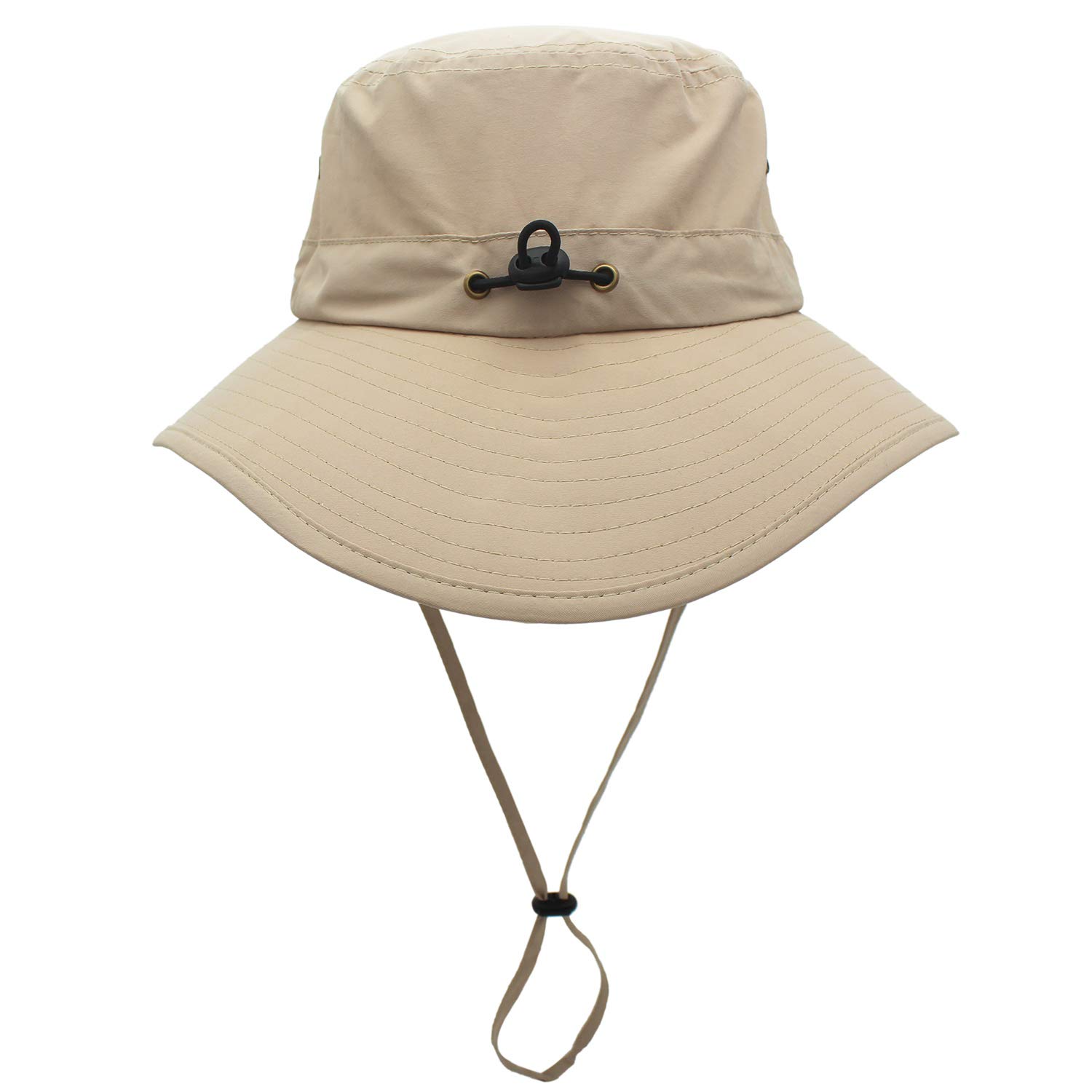 LLmoway Womens Lightweight Outdoor Safari Sun Hat Quick Dry Cooling Fishing Hat with Strap Khaki