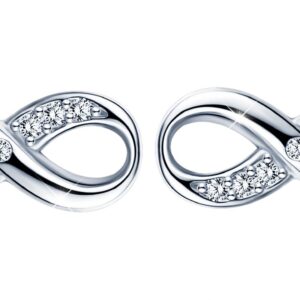 Infinite U Women's Earrings 925 Sterling Silver Infinity Symbol Stud Ear Jackets Earings for Women