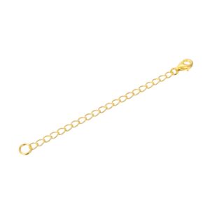 1pc Adabele Authentic Gold Plated Sterling Silver Jewelry Making Cable Chain Extender Removable Adjustable 3 inch Extension for Necklace Anklet Bracelet SS304-3