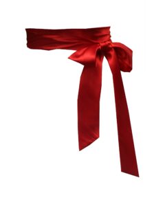 nania wedding satin sash belt for special occasion dress bridal sash (red)