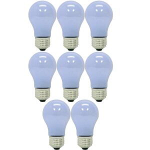 ge lighting 40-watt; 260-lumens 1.4 year life reveal ceiling fan frost a15 light bulbs (8 bulbs)