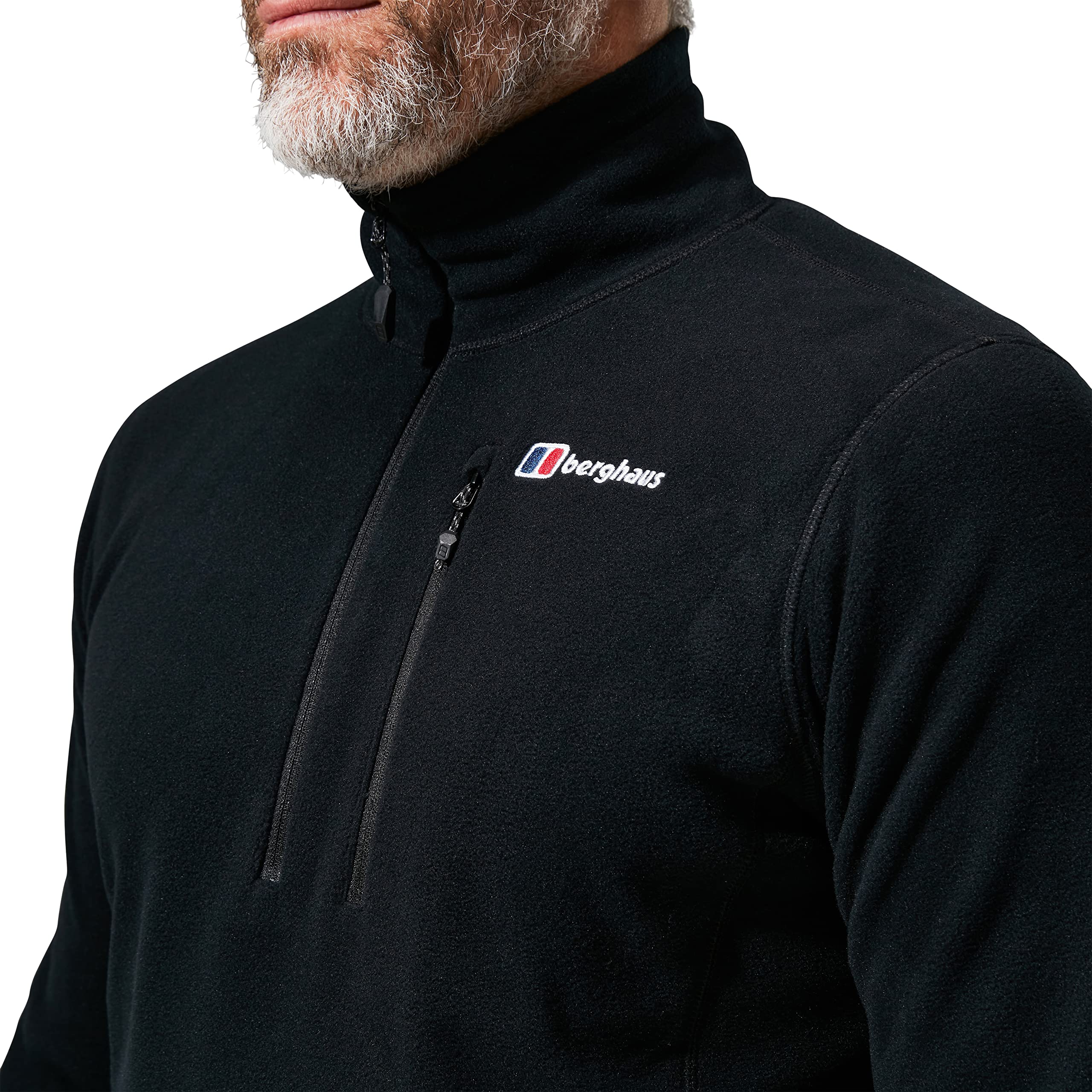 Berghaus Men's Standard Jacket Fleece Polartec Prism, Micro Half-Zip Jet Black, XXL