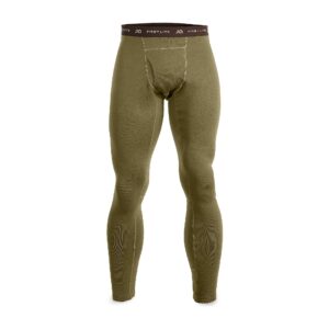 first lite men's furnace long john - heavyweight merino wool base layer pant bottoms - conifer - x-large