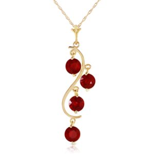 galaxy gold gg 14k solid yellow gold 2.60 ct rubies drop dream catcher pendant necklace (18)