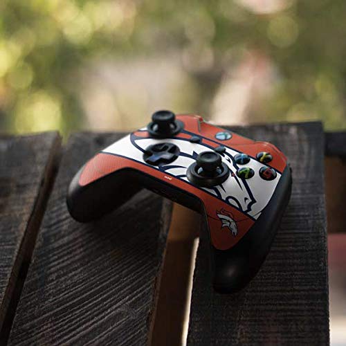 Skinit Decal Gaming Skin Compatible with Xbox One Elite Controller - Officially Licensed NFL Denver Broncos Zone Block Design