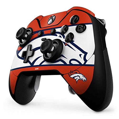 Skinit Decal Gaming Skin Compatible with Xbox One Elite Controller - Officially Licensed NFL Denver Broncos Zone Block Design