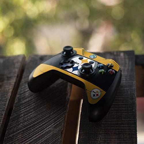 Skinit Decal Gaming Skin Compatible with Xbox One Elite Controller - Officially Licensed NFL Pittsburgh Steelers Zone Block Design