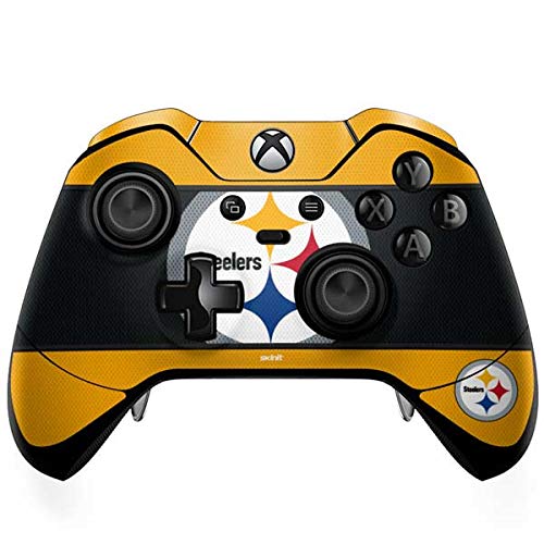 Skinit Decal Gaming Skin Compatible with Xbox One Elite Controller - Officially Licensed NFL Pittsburgh Steelers Zone Block Design