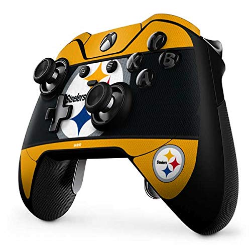 Skinit Decal Gaming Skin Compatible with Xbox One Elite Controller - Officially Licensed NFL Pittsburgh Steelers Zone Block Design