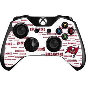 skinit decal gaming skin compatible with xbox one controller - officially licensed nfl tampa bay buccaneers white blast design