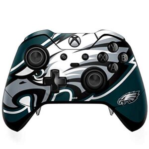 skinit decal gaming skin compatible with xbox one elite controller - officially licensed nfl philadelphia eagles large logo design