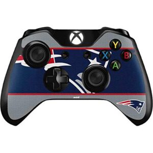 skinit decal gaming skin compatible with xbox one controller - officially licensed nfl new england patriots zone block design