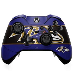 skinit decal gaming skin compatible with xbox one elite controller - officially licensed nfl baltimore ravens zone block design