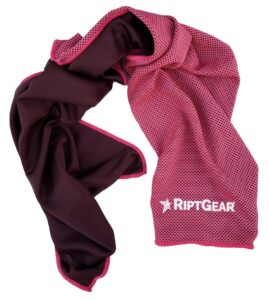 riptgear instant cooling towel - great workout towel, gym towel and sweat towel - ideal cooling towels for fitness and exercise, gym, yoga, sports, pilates, travel, running and hiking (pink)